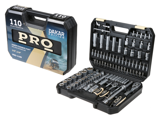 Набор головок и бит 110пр. 1/4",1/2" PRO STARTUL DAKAR (PRO-110D ...
