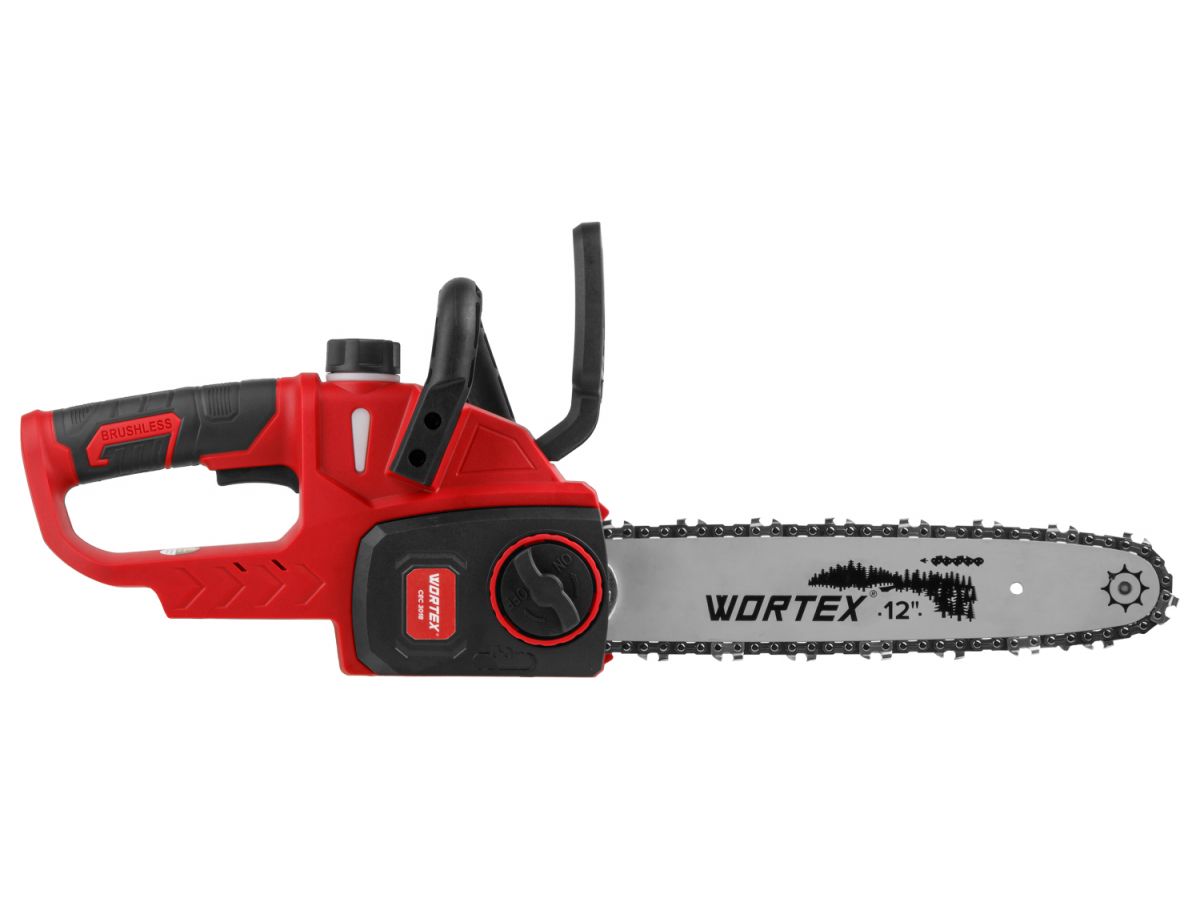 Аккум. пила цепная WORTEX CEC 3018 шина 30 см (12"), 3/8" LP, 1.1 мм ALL1 SOLO БЕСЩЁТ.ДВИГ., 18В ...