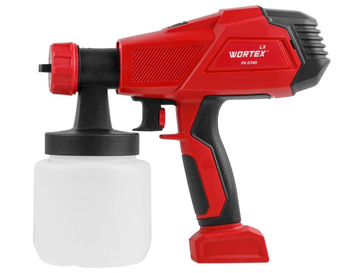 Краскораспылитель электрический WORTEX LX PS 0740 в кор. 400 Вт, 700 мл/мин, 0.8 л бак - Садовая ...