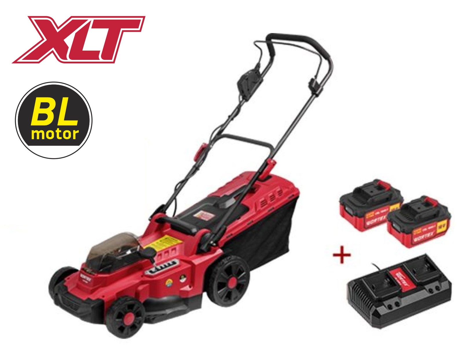 Газонокосилка аккумуляторная WORTEX CLM 3836 ALL1 XLT SET БЕСЩЁТ.ДВИГ., 18В+18В, 2акб, 4Ач, шир ...