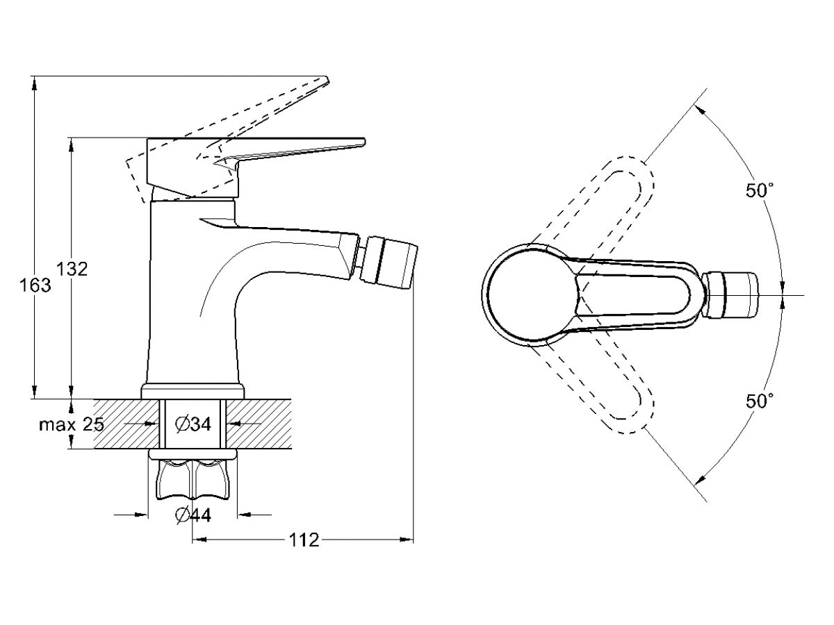 Смеситель для биде D35-C, серия 400 ECONOCE - Садовая техника и инструменты