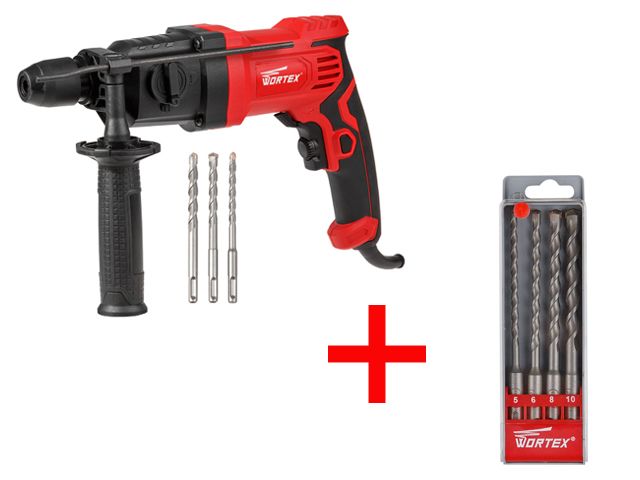 Перфоратор WORTEX RH 2427 в кор. + набор буров + АКЦИЯ! - Садовая техника и инструменты