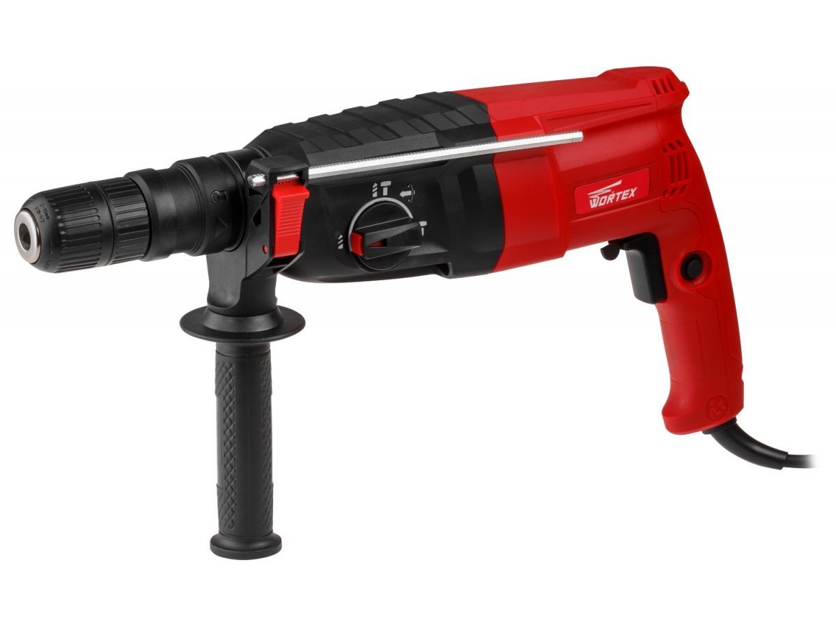 Перфоратор WORTEX RH 2829 в чем. + (2 зубила, 3 сверла) 900 Вт, 3.2 Дж, 28 мм, 4 режима, SDS ...