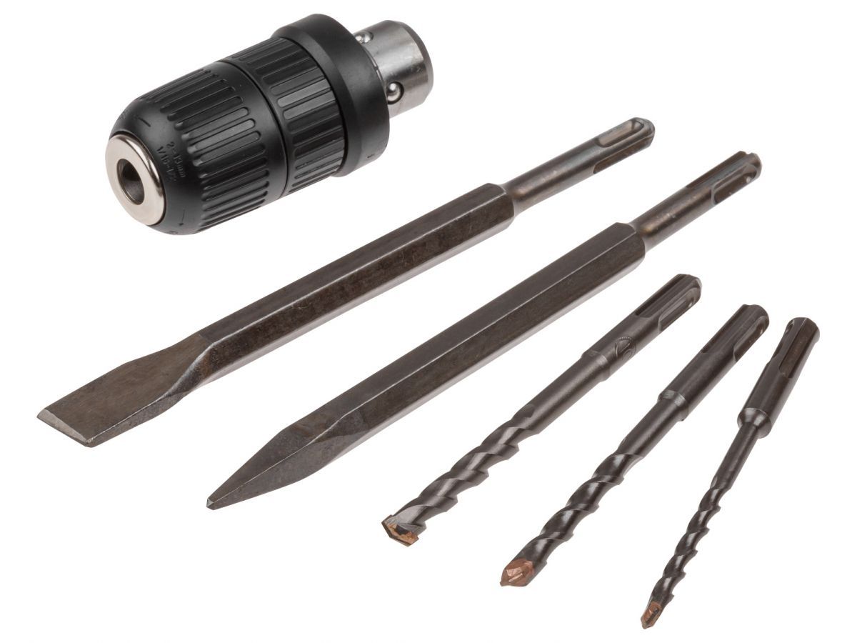 Перфоратор WORTEX RH 2829 в чем. + (2 зубила, 3 сверла) 900 Вт, 3.2 Дж, 28 мм, 4 режима, SDS ...