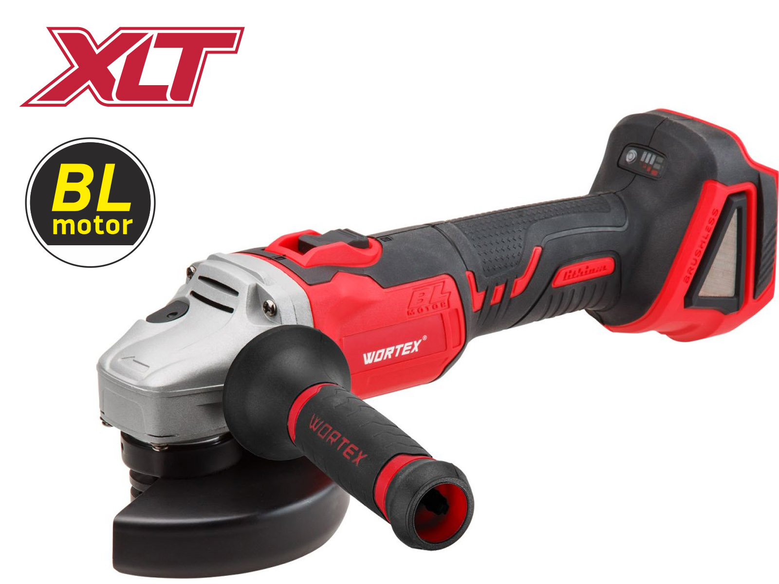 Аккум. углошлифмашина WORTEX CAG 1812 E в кор. ALL1 XLT SOLO БЕСЩЕТ., 18 В, 125 мм, 8000 об/мин ...