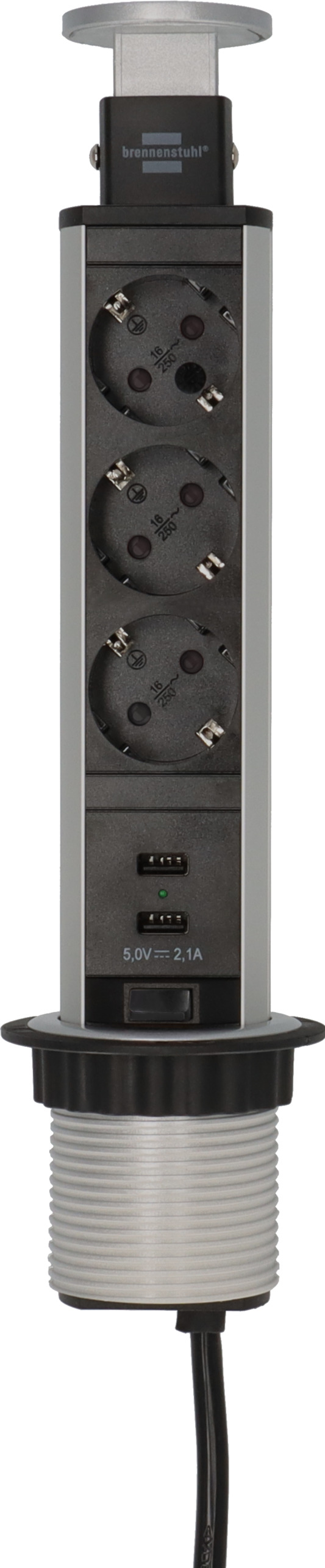 Удлинитель-башня 2м встраиваемый в столешницу (3 роз, 2 USB, H05VV-F ...