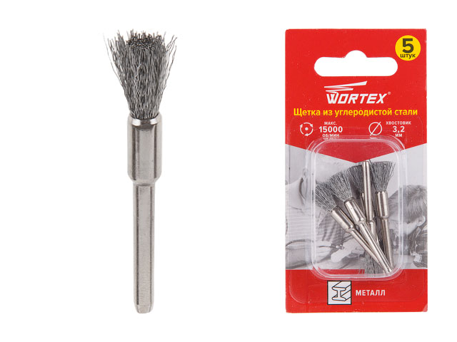 Щетка из углеродистой стали 5 мм WORTEX - Садовая техника и инструменты