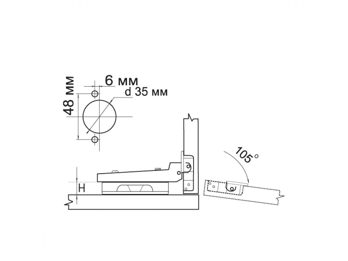 Петля вкладная Slide-on STARFIX - Садовая техника и инструменты
