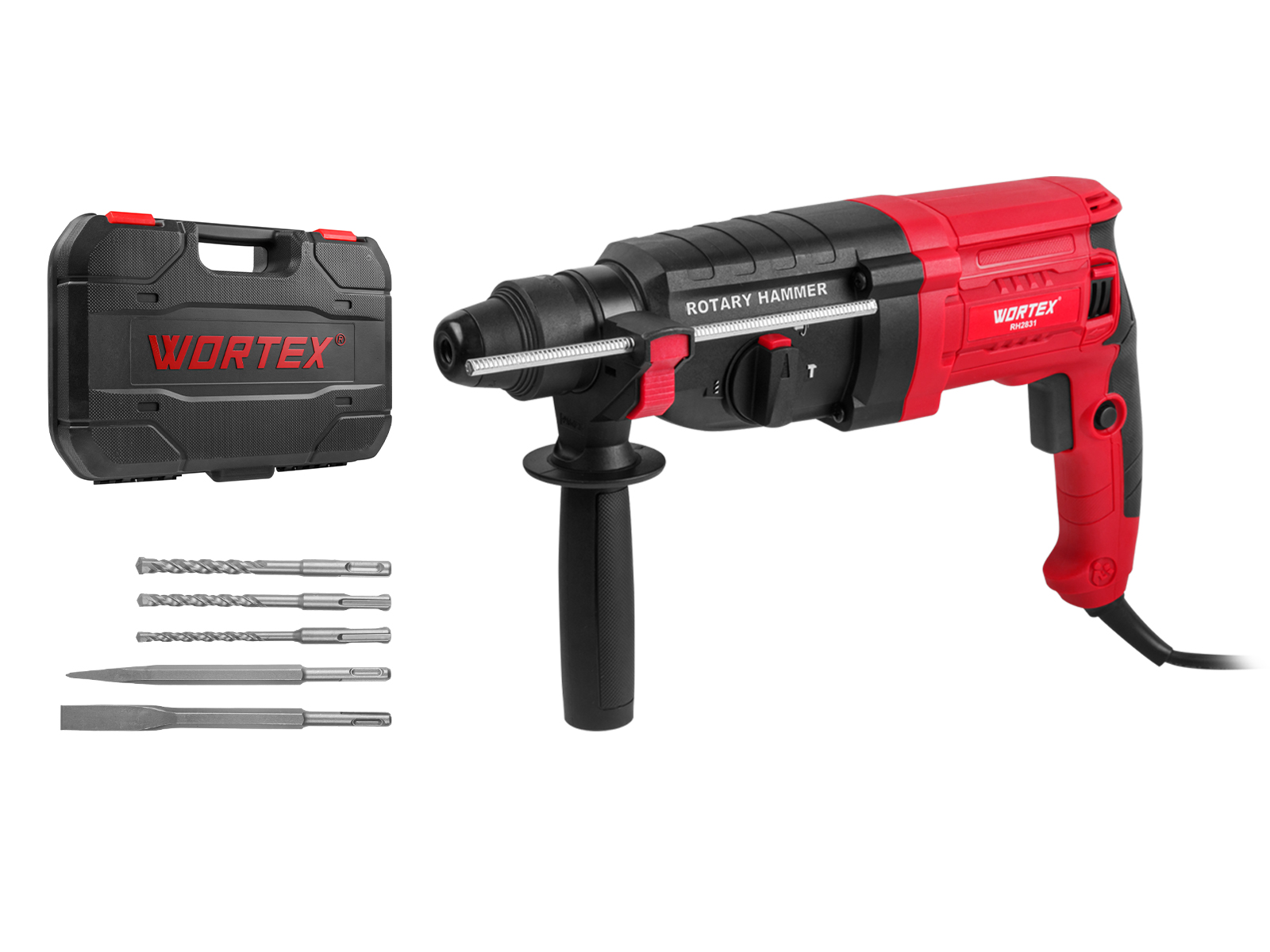 Перфоратор WORTEX RH 2831 в чем. + (2 зубила, 3 сверла) - Садовая техника и инструменты