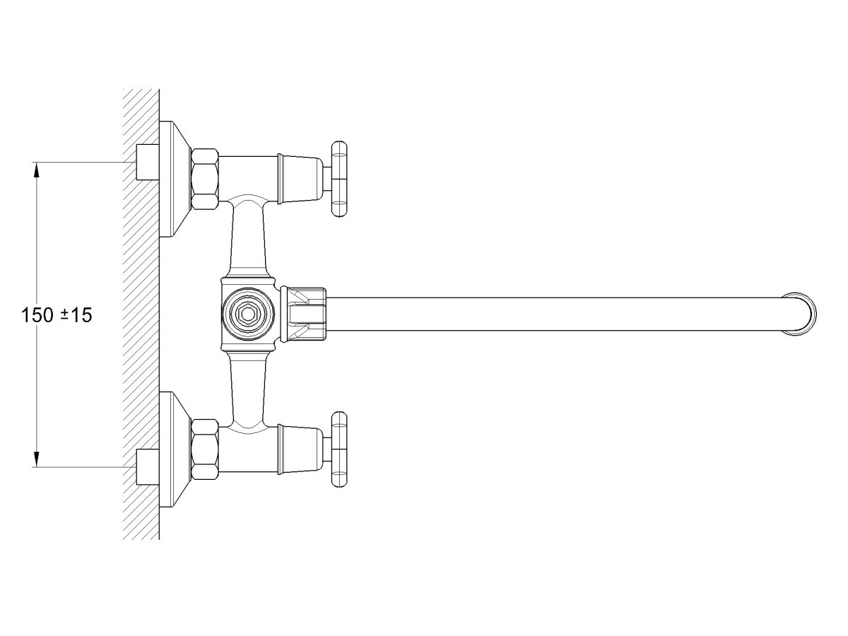 Смеситель для ванны вентильный (тип I), серия 600 ECONOCE - Садовая техника и инструменты
