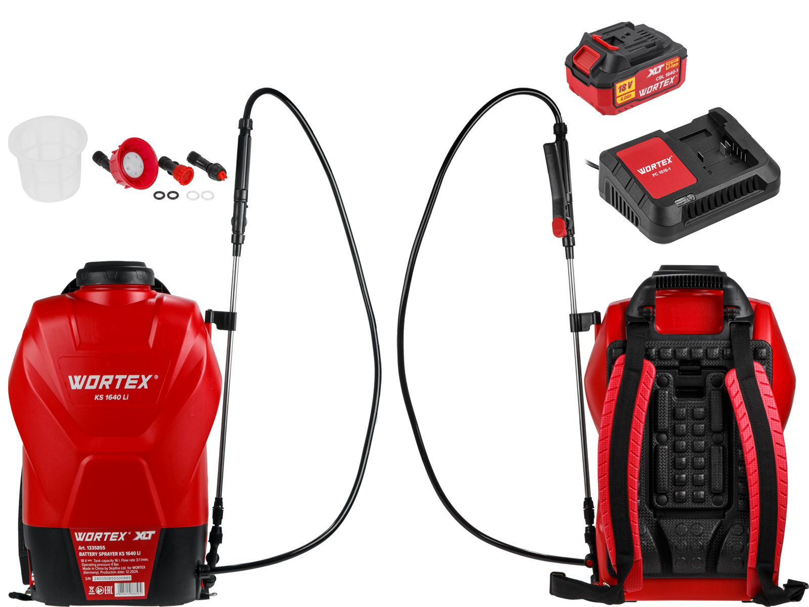 Аккум. опрыскиватель WORTEX KS 1640 Li в кор. ALL1 XLT SET 18В, 16 л, 4 Ач - Садовая техника и ...