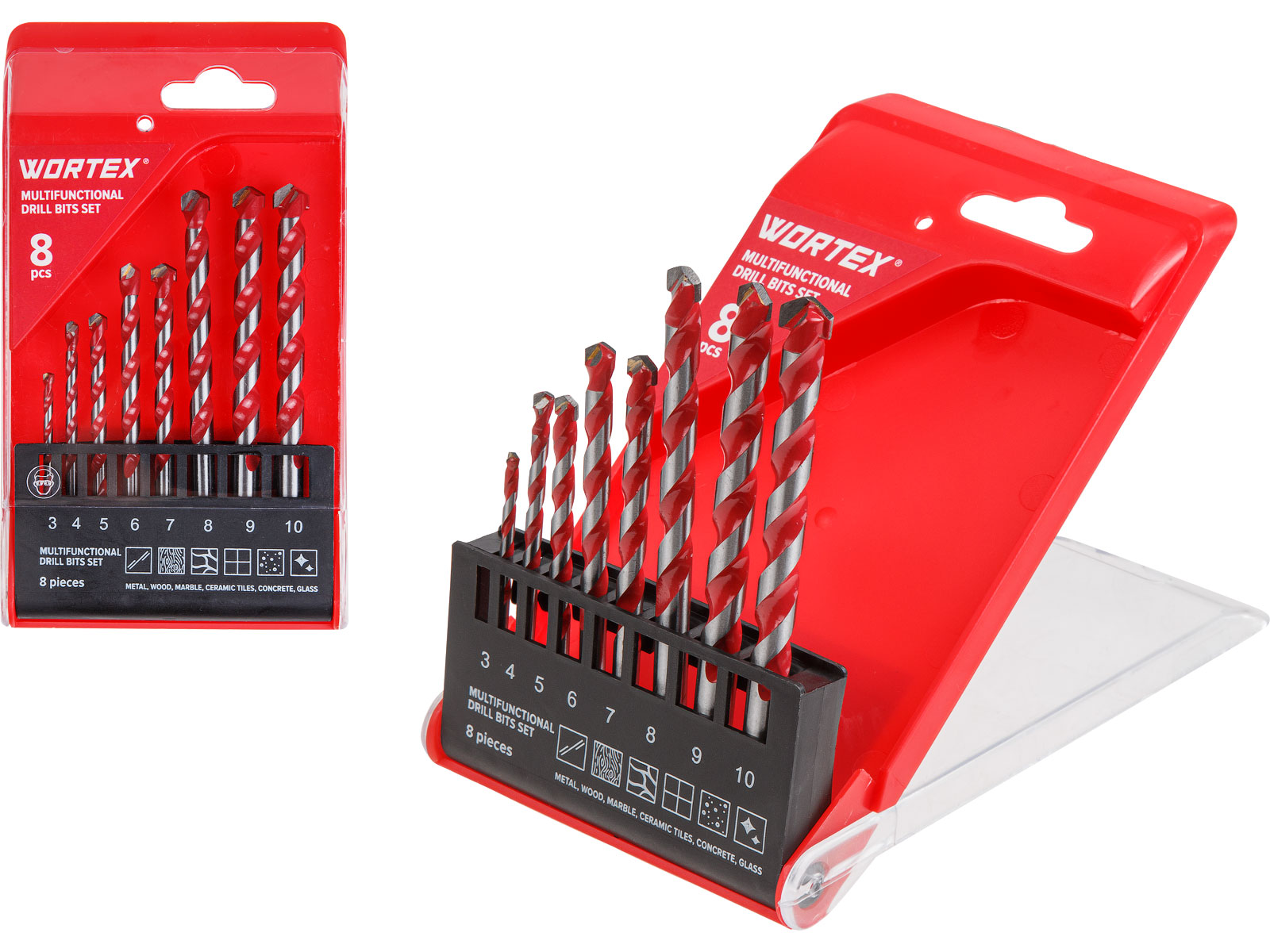 Набор сверл универсальных 8 шт. WORTEX - Садовая техника и инструменты