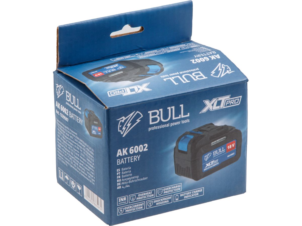 Аккумулятор BULL AK 6002 18.0 В, 6.0 А/ч, Li-Ion XLTpro - Садовая ...
