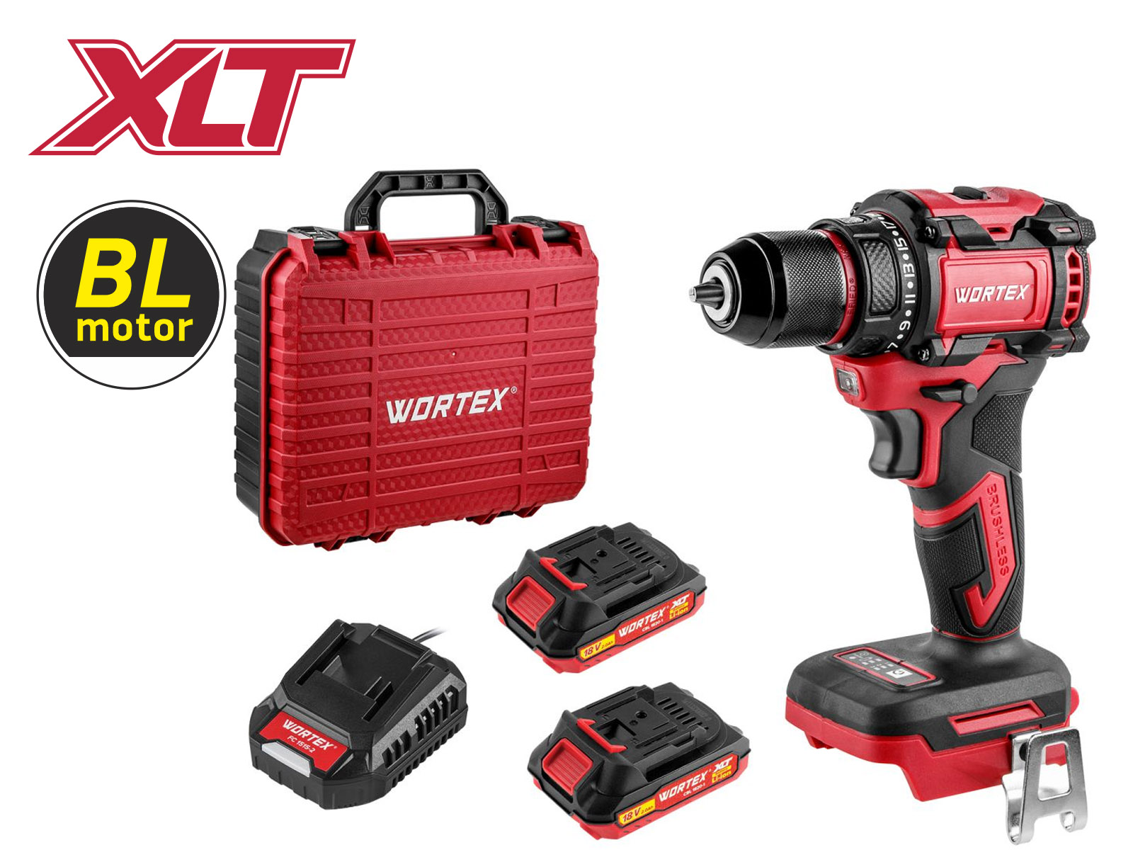 Аккум. дрель-шуруповерт WORTEX BD 2025 DLi в чем. ALL1 XLT БЕСЩЕТ, 18 В, 50 Н*м, 2х2 А*ч, БЗП 10 ...