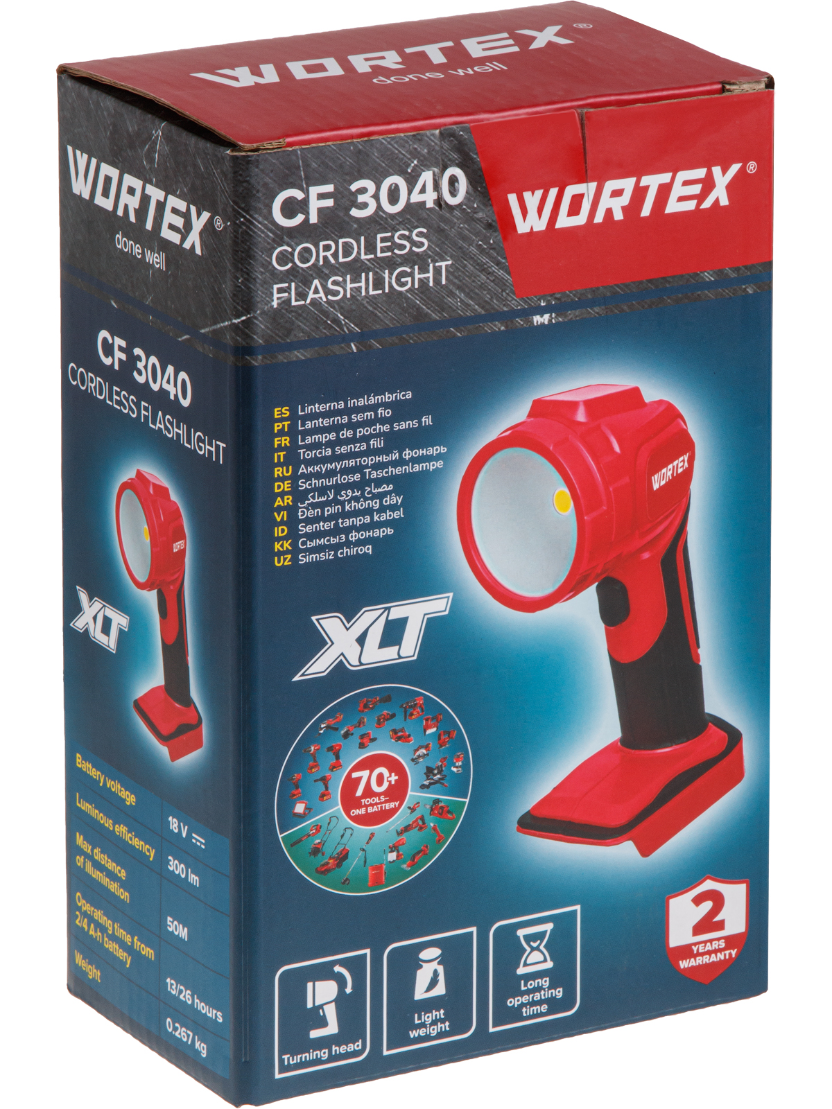 Фонарь светодиодный аккумуляторный WORTEX CF 3040 в кор. 300 Лм ALL1 XLT SOLO - Садовая техника ...
