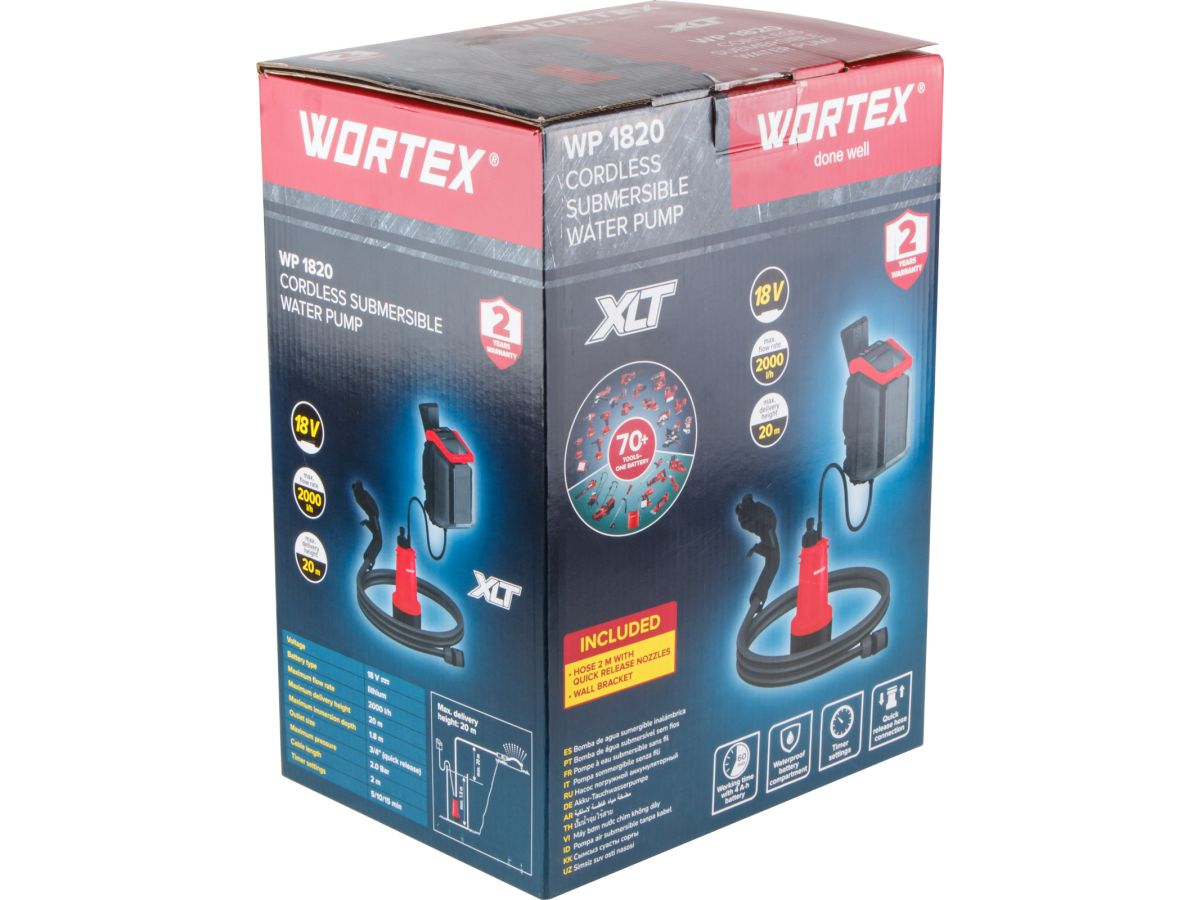 Аккум. насос погружной WORTEX WP 1820 ALL1 XLT SET - Садовая техника и инструменты